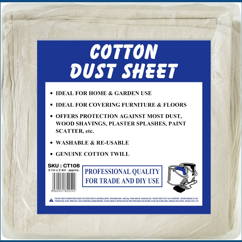 Dust Sheets Cotton - 10ft x 8ft | Cloth Dust Sheets – JMS Bridge