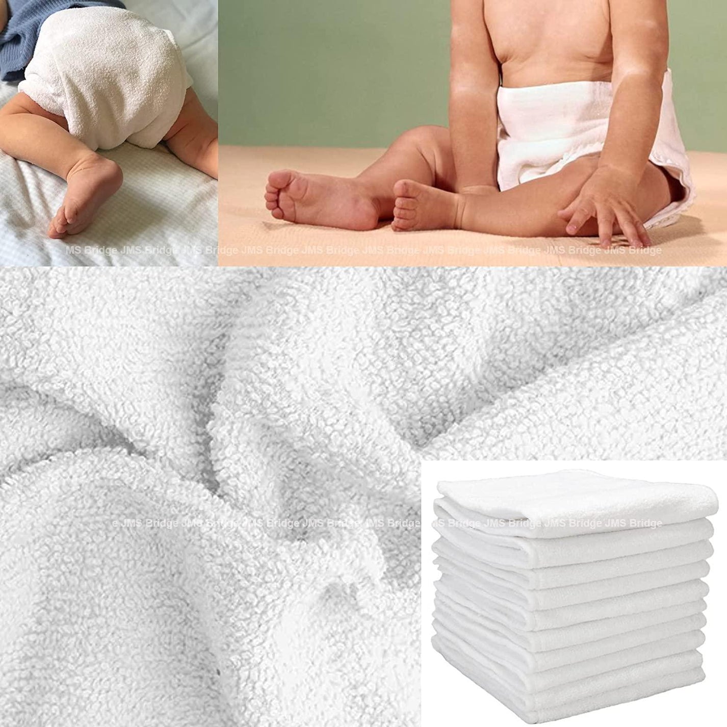Terry Nappies: 24" x 24" – JMS Bridge